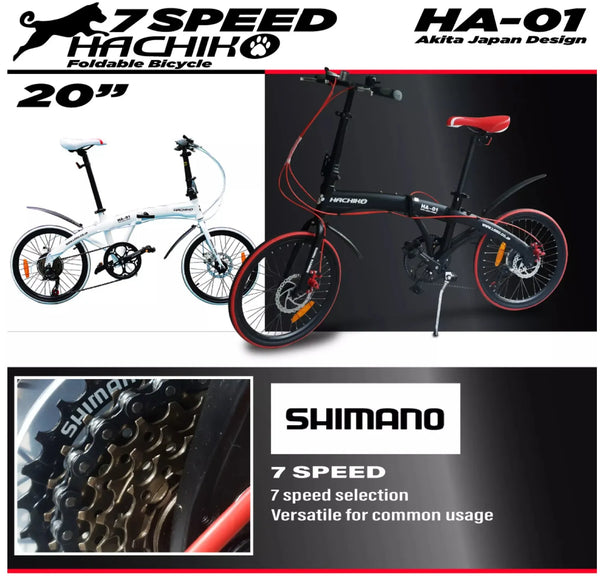 🔥Hachiko HA-01 Aluminium Foldable Bicycle | (20 Inch) 406mm Wheel | Ja – BESPOKE OFFICIAL
